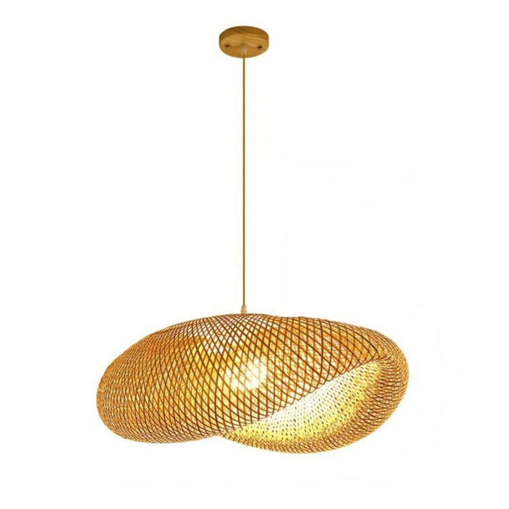 Lustre naturel ondulé • Le palais du rotin