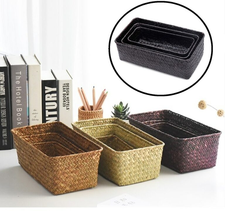 Panier de rangement pratique en rotin tissé • Le palais du rotin
