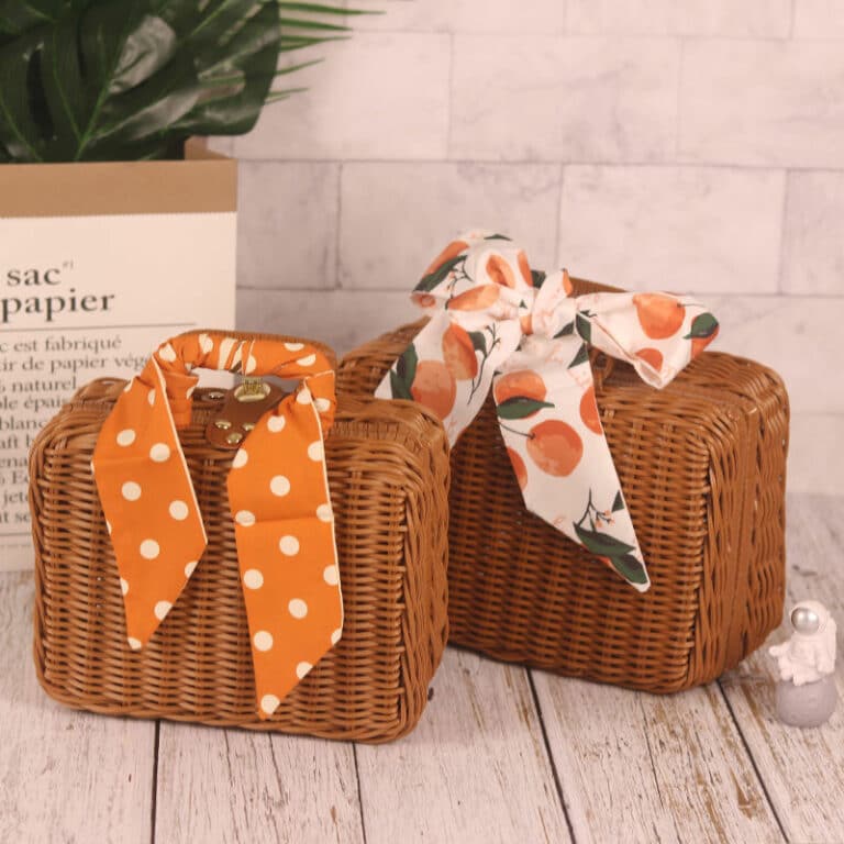 Panier de rangement en rotin et osier vintage décoratif • Le palais du ...