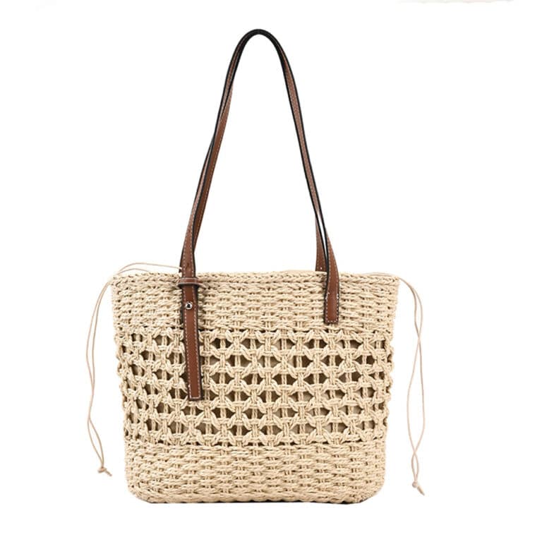 Sac à main beige tendance de plage en paille pour femme • Le palais du ...